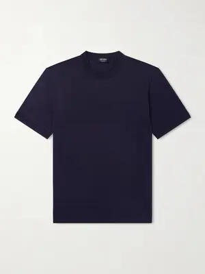 Zegna Cotton And Silk-blend Jersey T-shirt