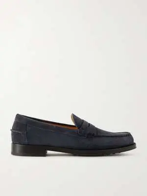 Men's Suede Penny Loafers