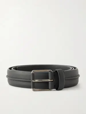 Zegna 3cm Calf Leather Belt - Black