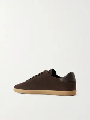 Zegna 232 Leather-trimmed Suede Sneakers - Brown