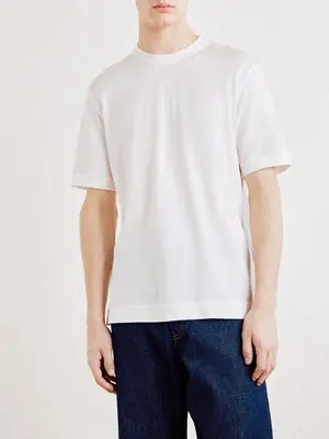 Zegna Cotton And Silk-blend Jersey T-shirt - White
