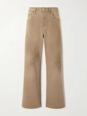 SSSTEIN Straight-leg Distressed Cotton Trousers - Neutrals