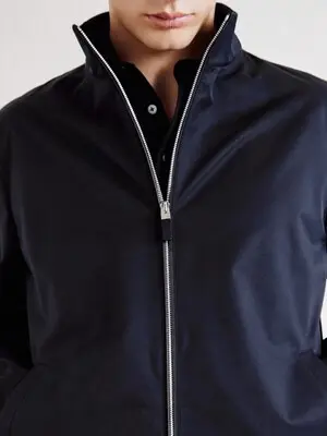 Zegna Motorin 100cc Jersey Blouson Jacket - Blue