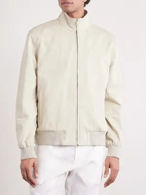 Orlebar Brown Alvaro Cotton And Linen-blend Jacket - Neutrals
