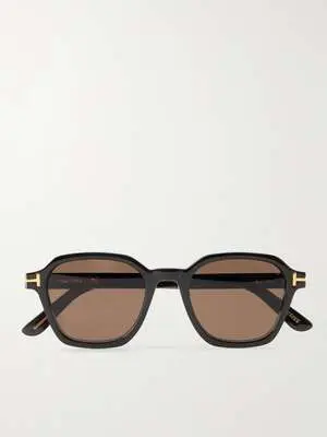 TOM FORD Round-frame Acetate Sunglasses - Black