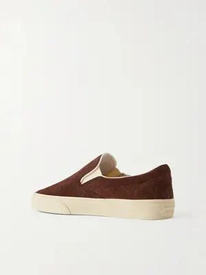 TOM FORD Perforated Suede Slip-on Sneakers - Brown