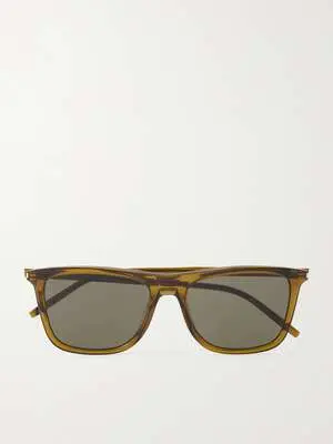 Saint Laurent Square-frame Acetate Sunglasses - Brown