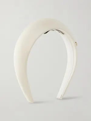 VIVIENNE WESTWOOD Domi Embellished Twill Headband - White