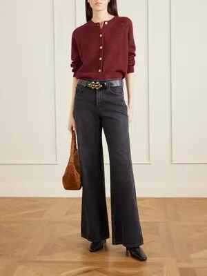 Veronica Beard Kasey Mid-rise Wide-leg Jeans
