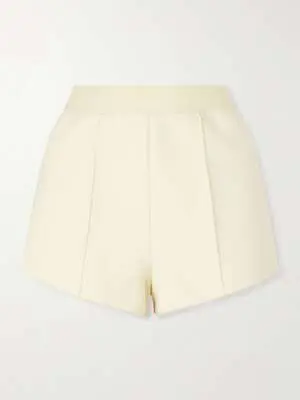 Wardrobe.NYC Stretch-jersey High-waisted Shorts - Pastel Yellow