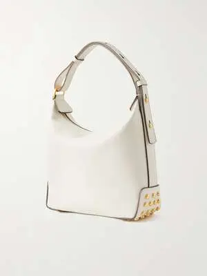 TOD'S Leather Studded Shoulder Bag