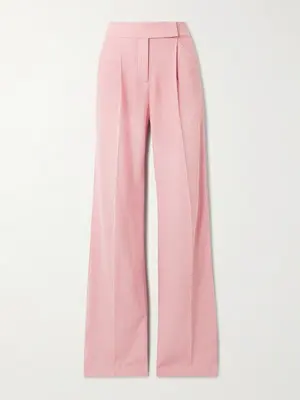 Veronica Beard Marbeau Canvas Wide-leg Trousers - Pink