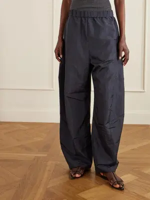 Tibi Winslow Crinkled-shell Barrel-leg Pants
