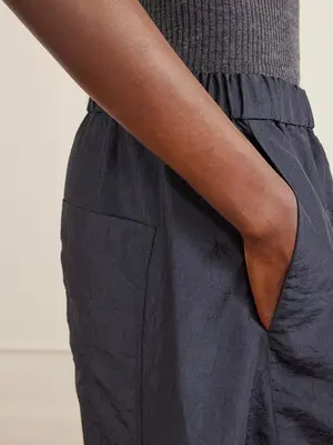 Tibi Winslow Crinkled-shell Barrel-leg Pants