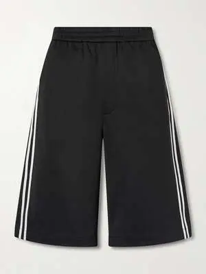 Tibi Active Striped Jersey Shorts