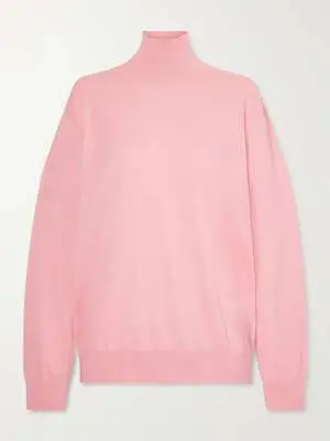 Tibi Cotton Turtleneck Sweater - Pink