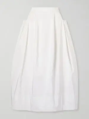 Tibi Lantern Paneled Skirt - White
