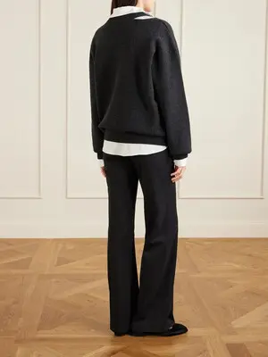 Simone Rocha Embellished Cut-out V-neck Sweater
