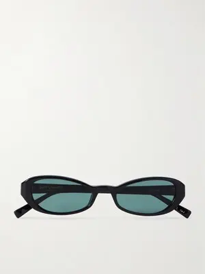 Saint Laurent Erin Oval-frame Sunglasses - Black