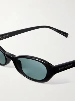 Saint Laurent Erin Oval-frame Sunglasses - Black