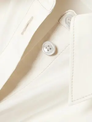 LEMAIRE Twisted Cotton And Silk-blend Poplin Wrap Shirt - Neutrals