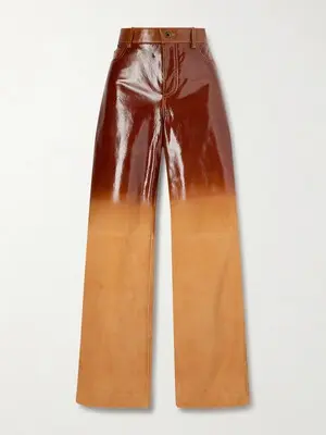 Loewe Dégradé Suede Straight-leg Pants