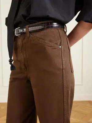 LEMAIRE High-rise Straight-leg Jeans - Brown