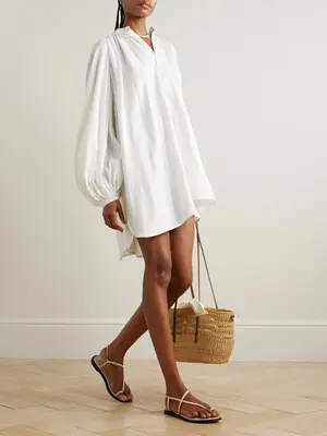 MARRAKSHI LIFE Touareg Oversized Cotton Mini Dress