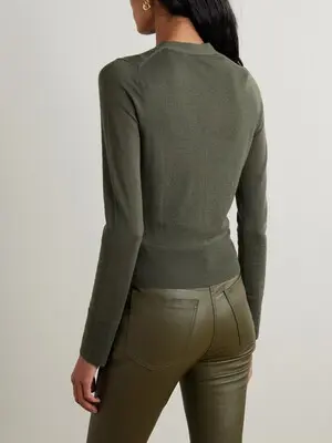 JOSEPH Cashair Cashmere Cardigan - Green