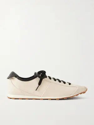 Jacquemus Les Tennis Leather-trimmed Canvas Sneakers - Neutrals