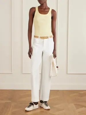 Jacquemus Les Tennis Leather-trimmed Canvas Sneakers - Neutrals
