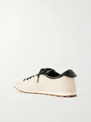 Jacquemus Les Tennis Leather-trimmed Canvas Sneakers - Neutrals