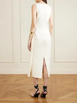 Jacquemus Tablier Linen-blend Midi Dress