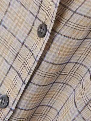 FRAME Plaid Silk-chiffon Shirt