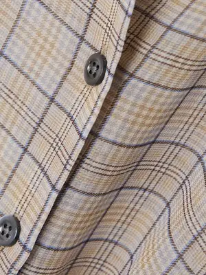 FRAME Plaid Silk-chiffon Shirt