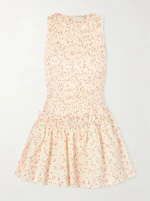 Faithfull The Brand Gala Polka-dot Mini Dress - Neutrals