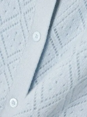 FRAME Pointelle-knit Cashmere Cardigan