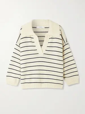 FRAME Cotton-blend Polo Sweater