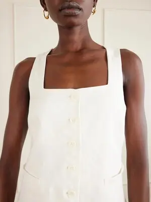 Faithfull The Brand Jacques Linen Mini Dress - White