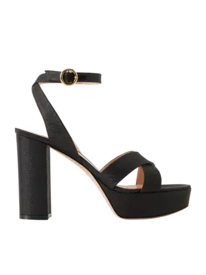 GIANVITO ROSSI Sabrina Haiti 70 Raffia Platform Sandals - Black