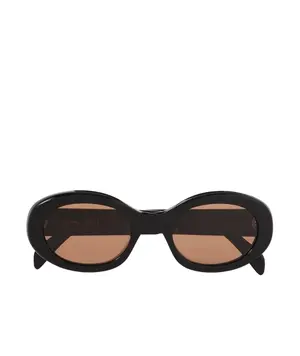 Celine Triomphe Oval Sunglasses - Black