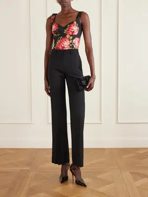 Dolce & Gabbana Floral-print Bustier Top