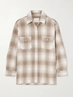 Citizens Of Humanity Kota Checked Cotton-flannel Shirt - Neutrals