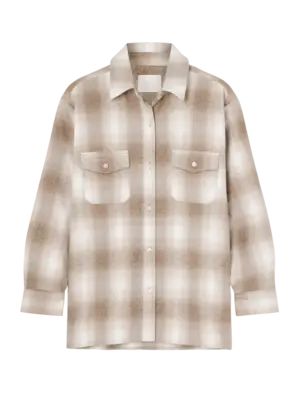 Citizens Of Humanity Kota Checked Cotton-flannel Shirt - Neutrals
