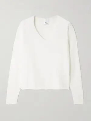 ALLUDE Cotton And Cashmere-blend Sweater