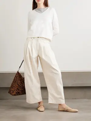 ALLUDE Cotton And Cashmere-blend Sweater