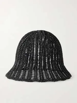 Brunello Cucinelli Woven Bucket Hat - Black