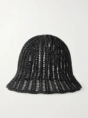 Brunello Cucinelli Woven Bucket Hat - Black