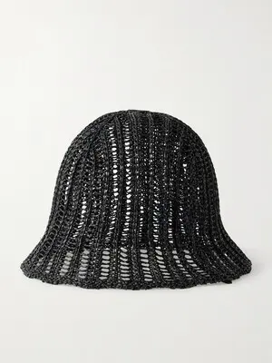 Brunello Cucinelli Woven Bucket Hat - Black