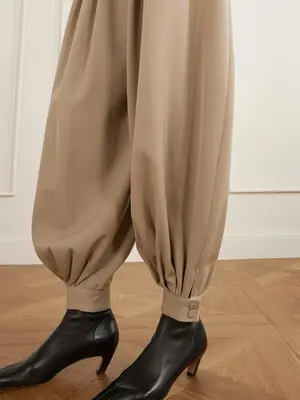 Altuzarra Chapman Pleated Wool-twill Tapered Trousers - Brown